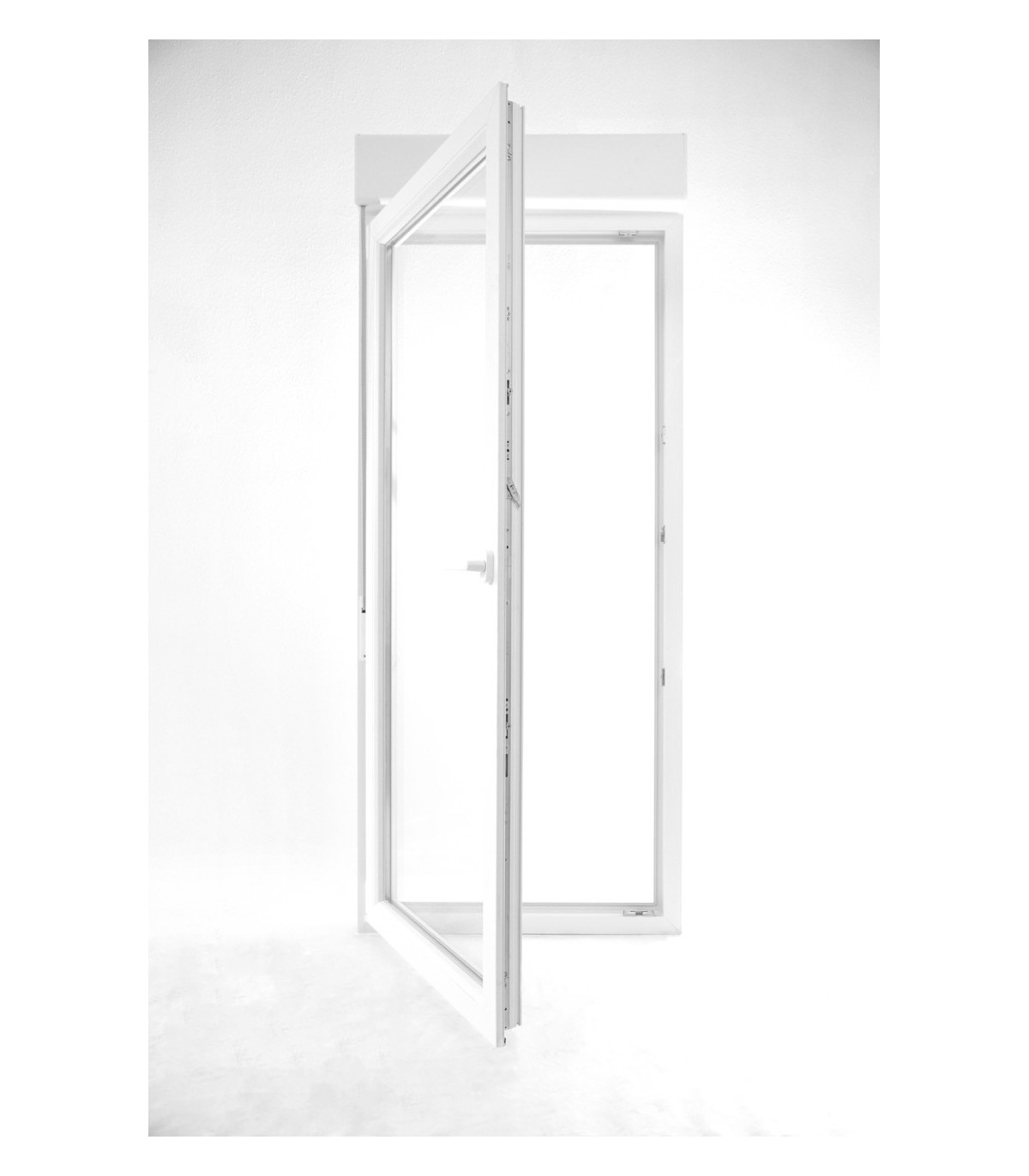 Porta Janela PVC Oscilobatente Por Medida Esquerda com Estore Vidro ...