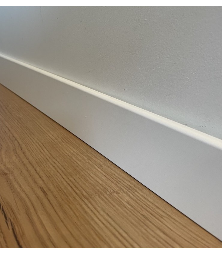 Rodapé PVC Expandido Revestido Branco