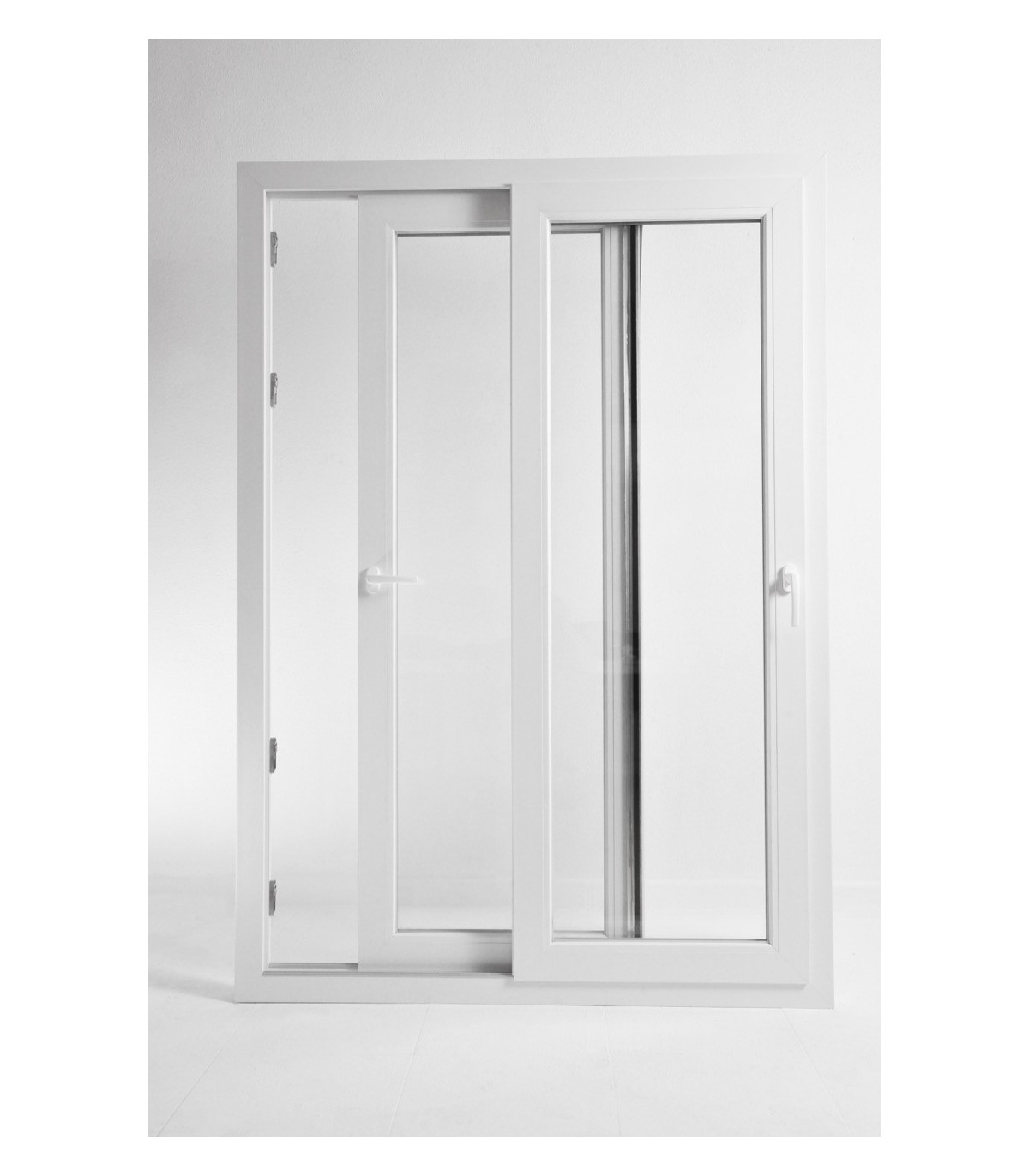 Porta Janela de Correr PVC 200x200cm Vidro Duplo Aluplast