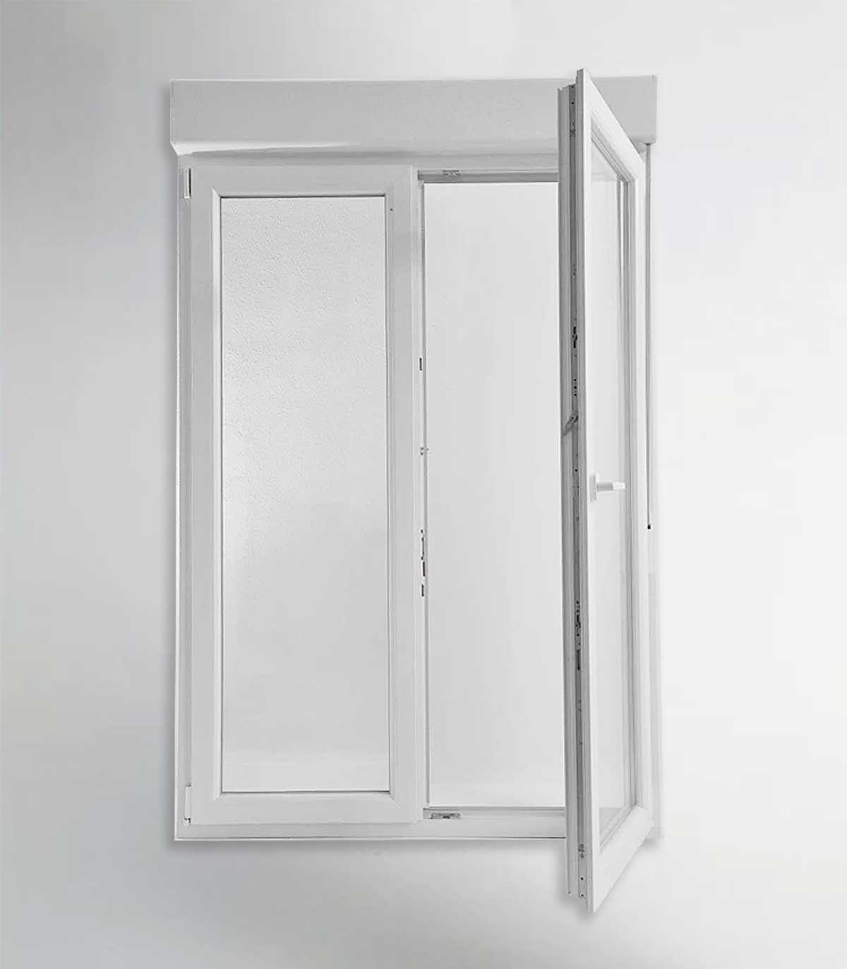 Porta Janela PVC Oscilobatente 150x218,5cm com Estore Vidro Duplo Aluplast