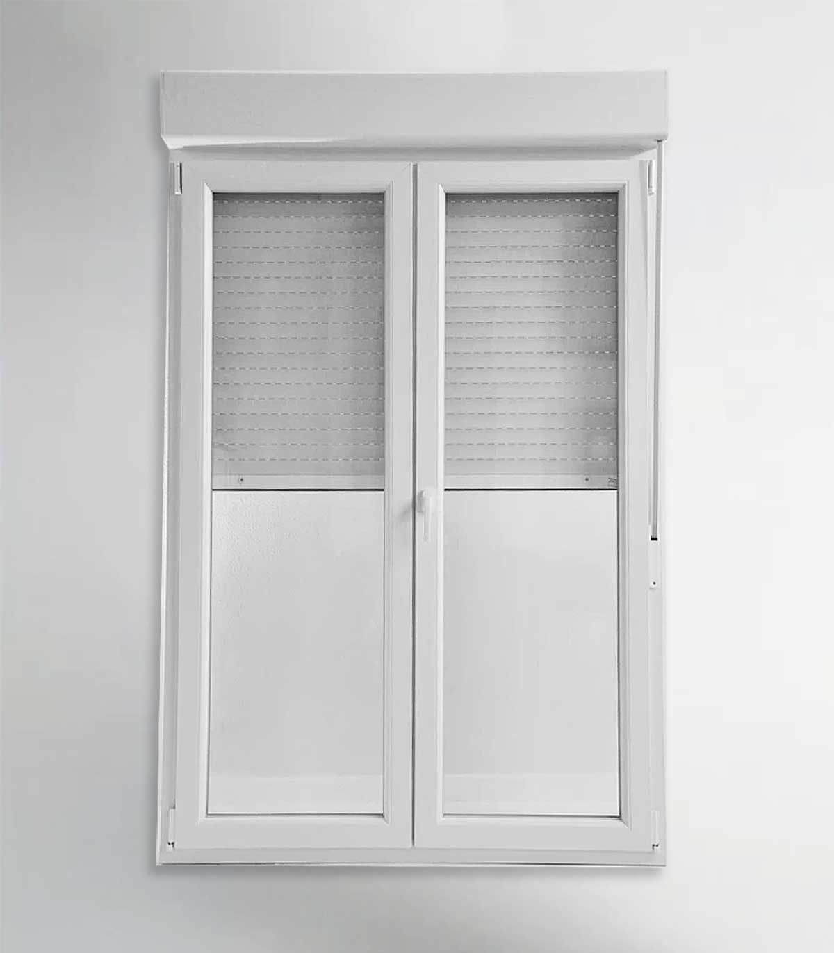 Porta Janela PVC Oscilobatente 150x218,5cm com Estore Vidro Duplo Aluplast