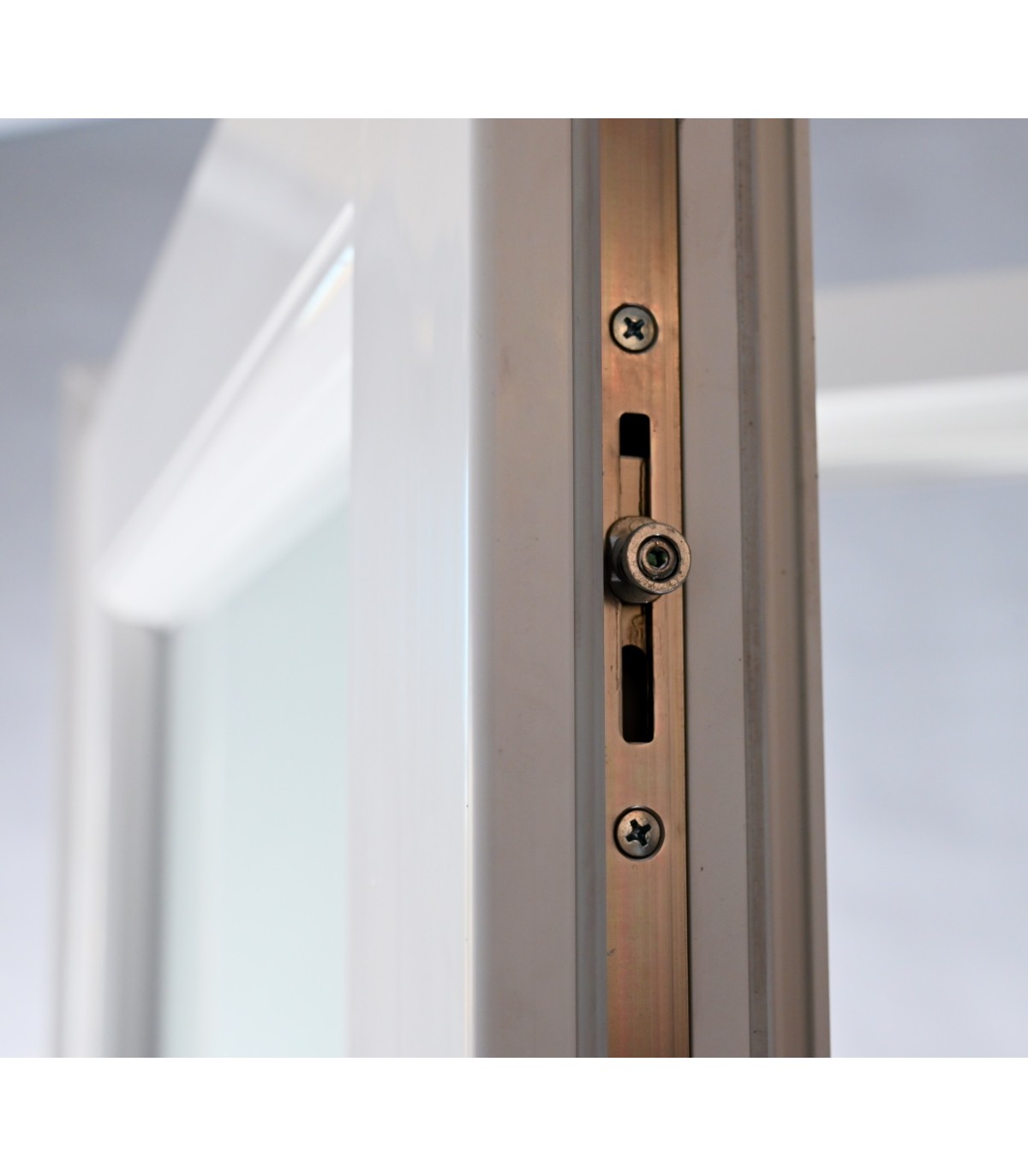 Porta Exterior Aluplast PVC Vidro Fosco H3 80x200cm Branca Direita